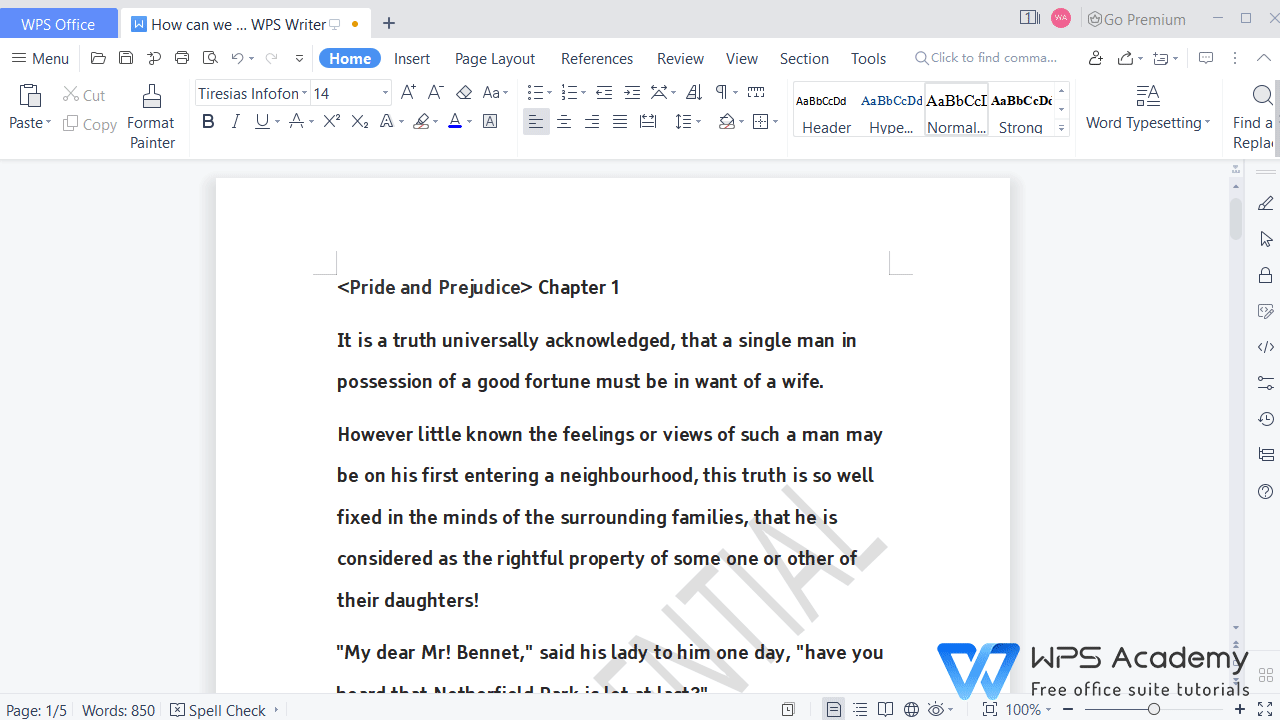 How Can We Remove Watermark In WPS Writer WPS Office Academy