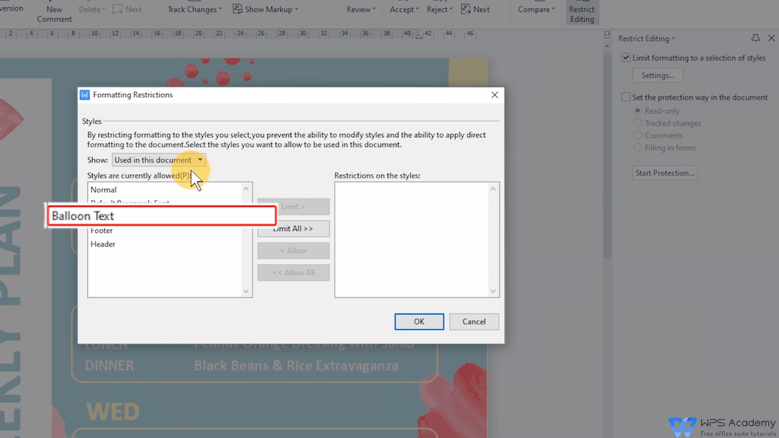 How To Protect A Word Document And Restrict Editing WPS Office Academy