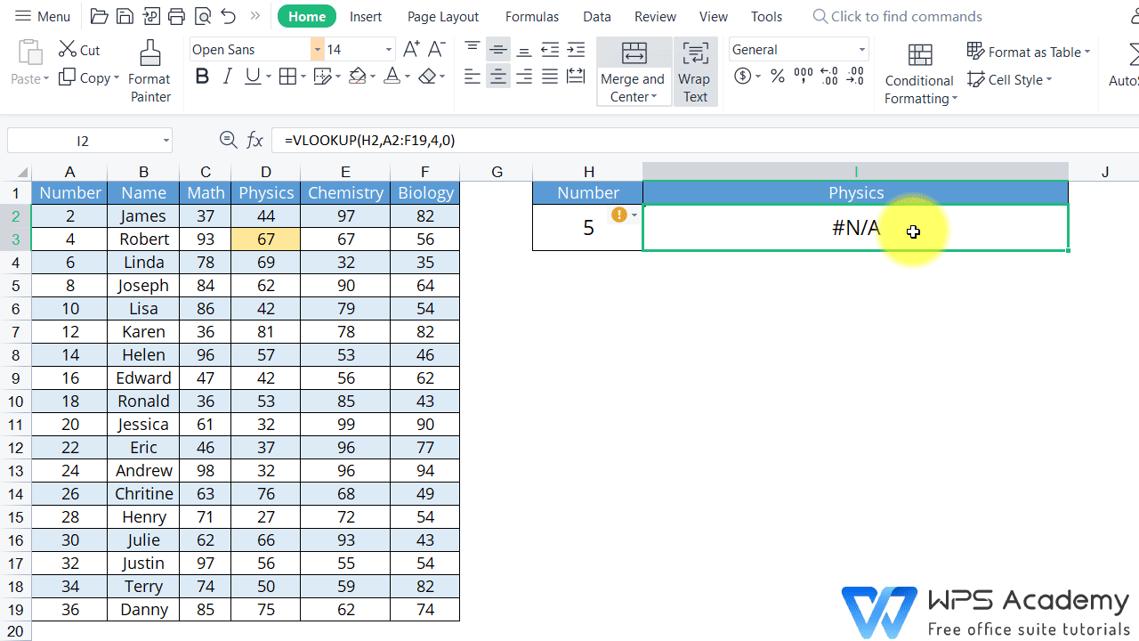 How to use the VLOOKUP function | WPS Office Academy