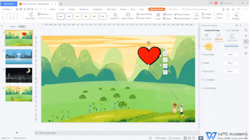 How To Set Shape Effect In WPS Presentation WPS Office Academy