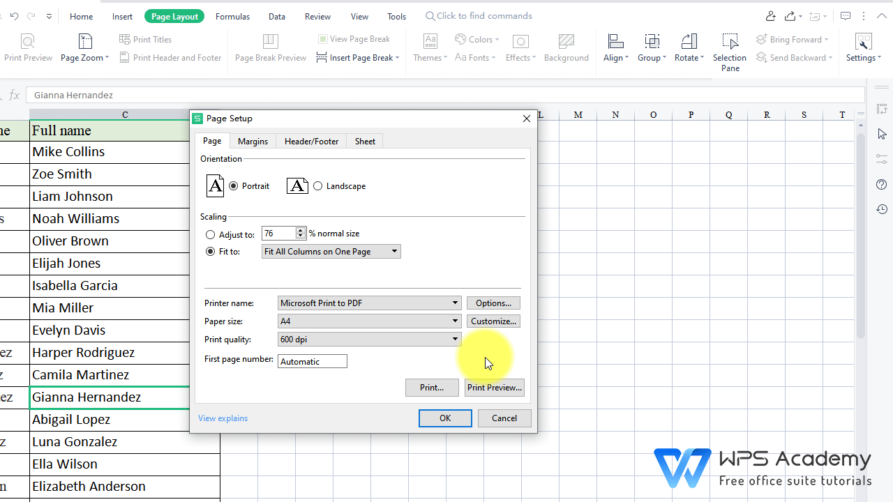 Set Page And Margin At Page Setup In Excel WPS Office Academy