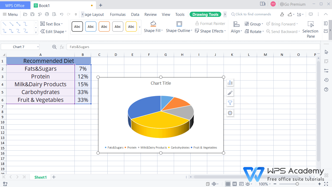 How To Reorder Slices In Pie Chart In WPS Office Excel WPS Office Academy