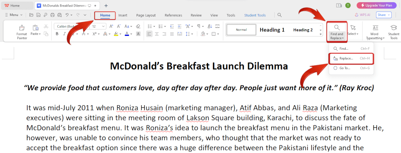 How to Find and Replace in Word for Your Paper? [For Students] | WPS ...