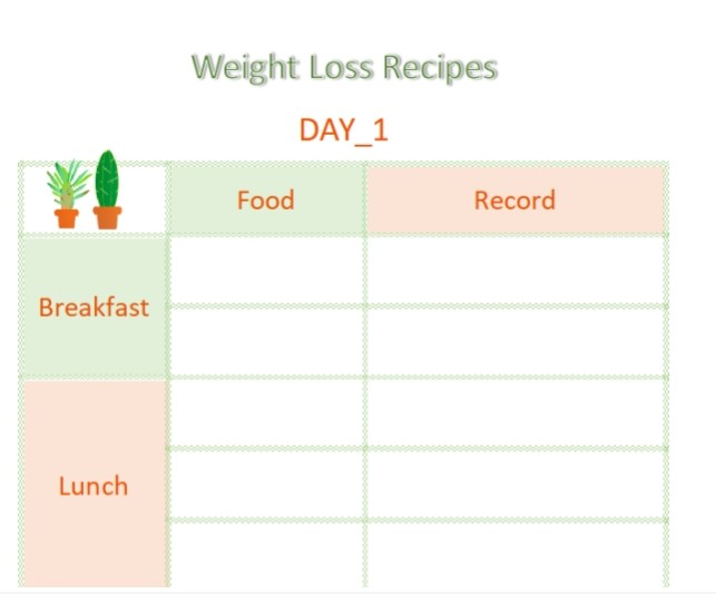 Recipe Template For Excel