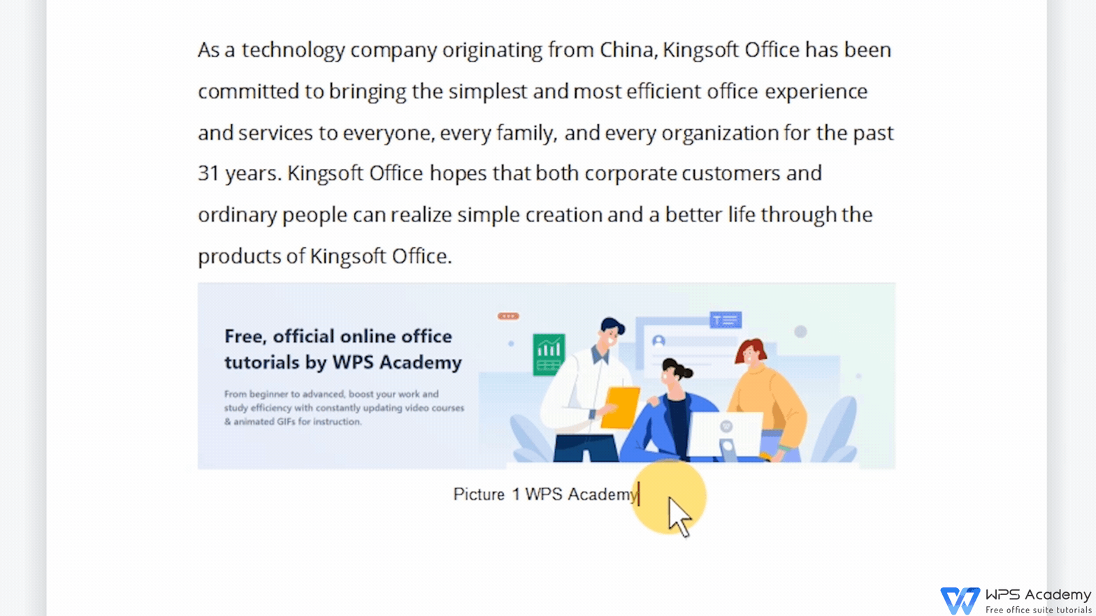 How to Add Caption | WPS Office Academy