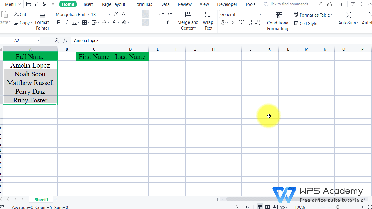 How To Split Cells In WPS Office Excel WPS Office Academy