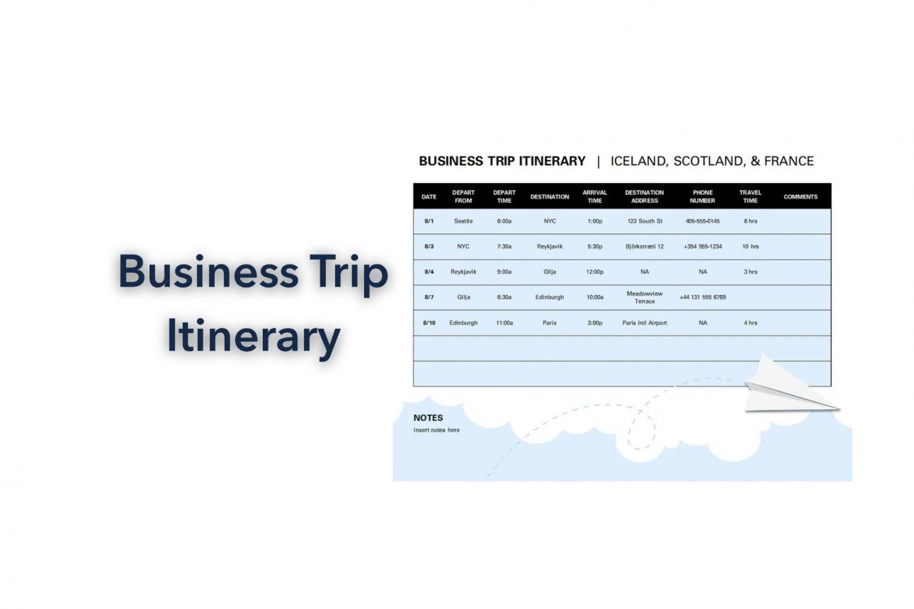 10 Free & Fascinating Itinerary Template [Download & Edit]