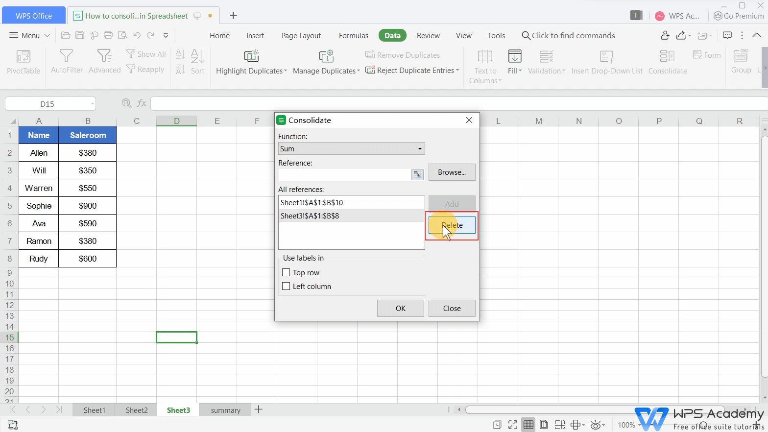 How To Consolidate Data In WPS Spreadsheet WPS Academy Free Office