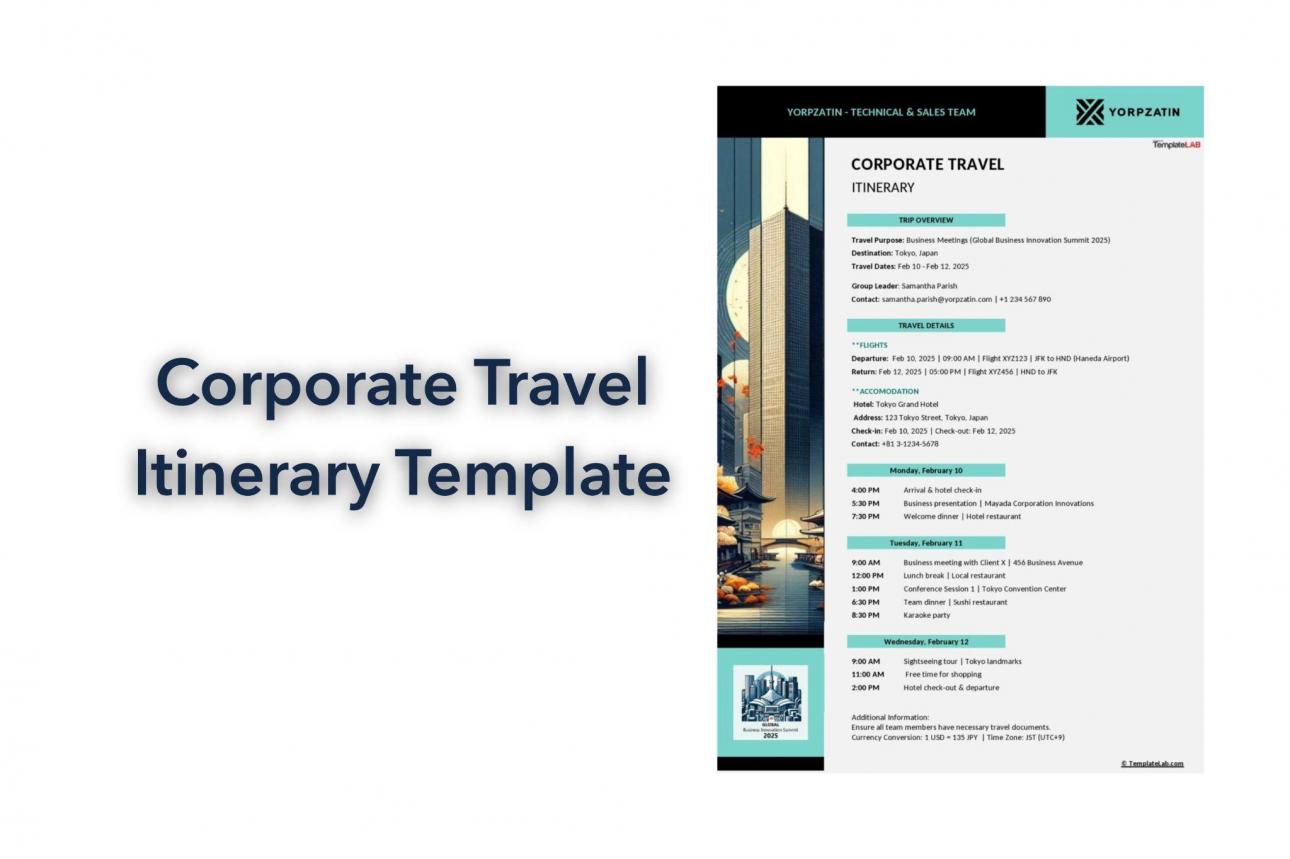 10 Free & Fascinating Itinerary Template [Download & Edit]