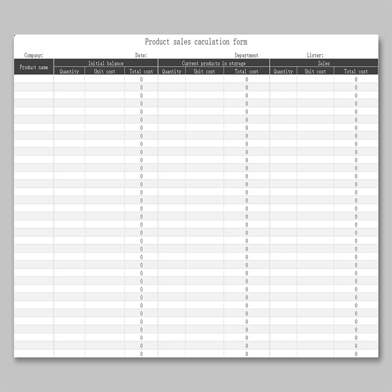 Calculator Excel Template