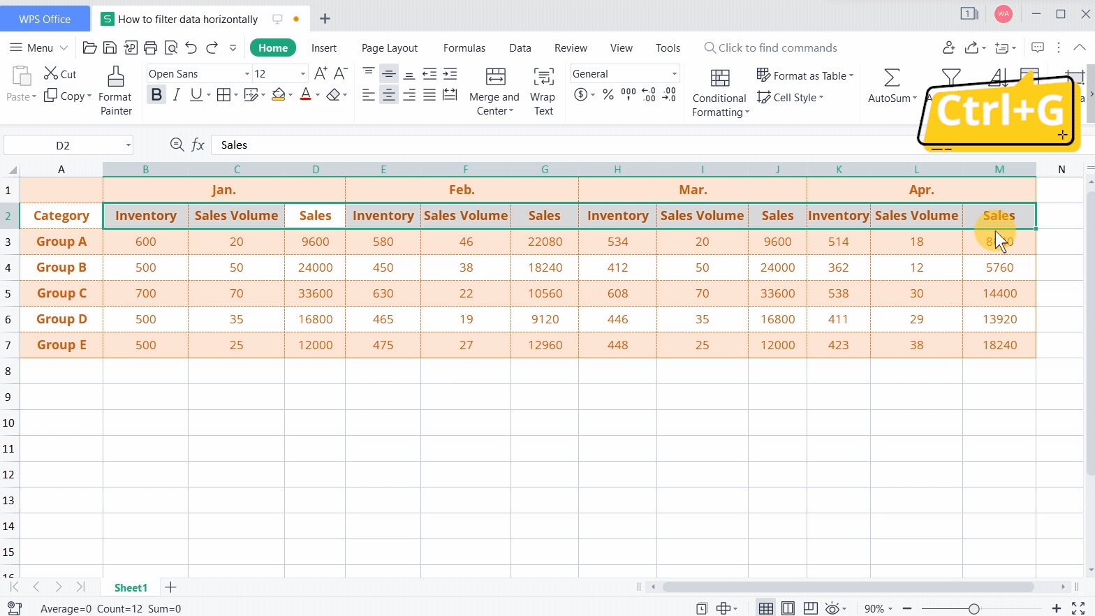 How To Filter Data Horizontally WPS Office Academy
