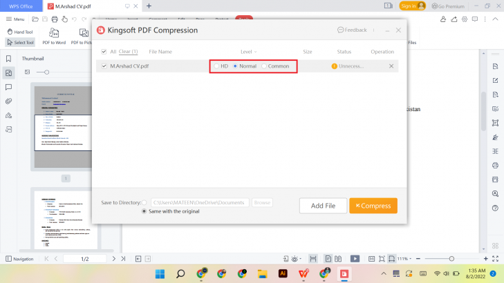 Quick Guide On How To Reduce PDF File Size For Email Attachment WPS 