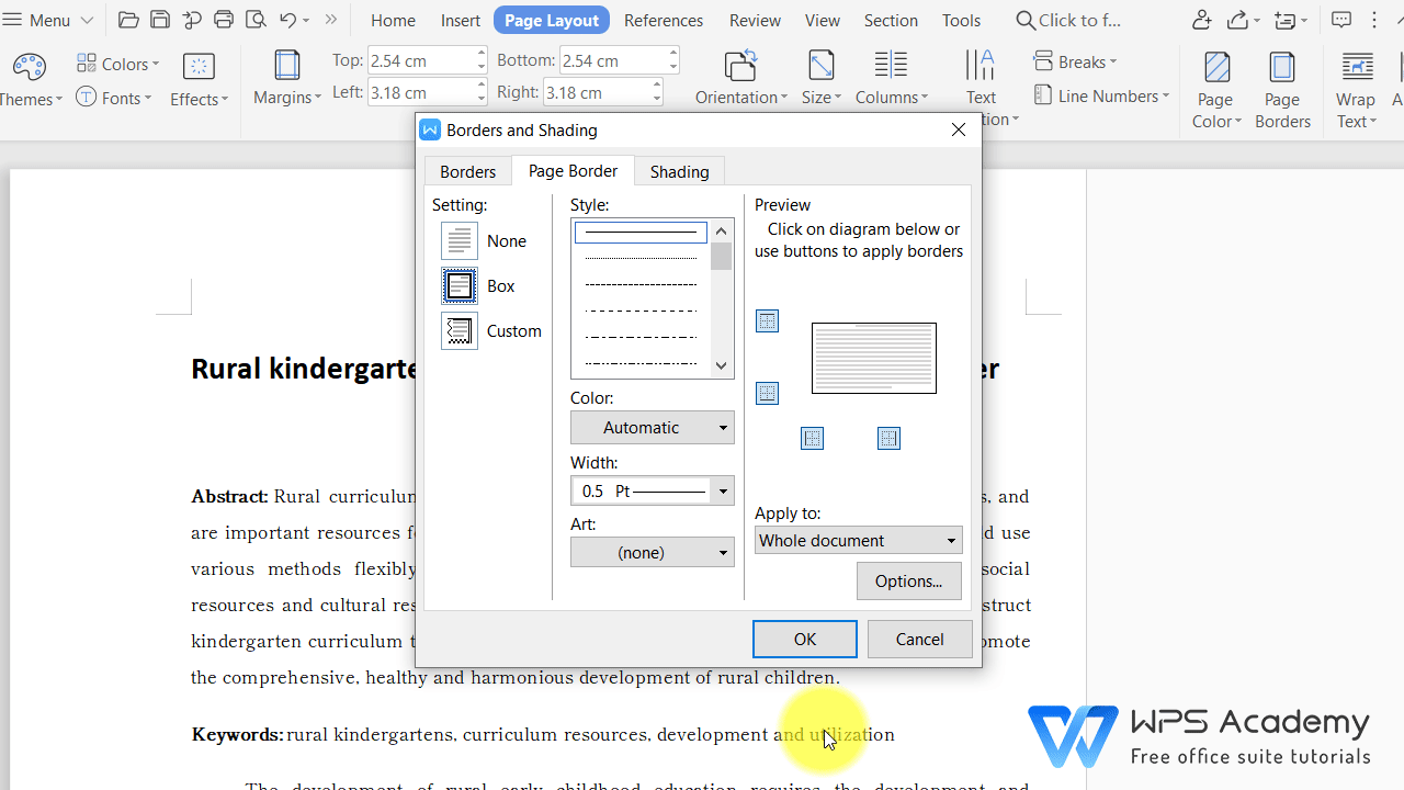 How To Add Border In WPS Writer WPS Office Academy