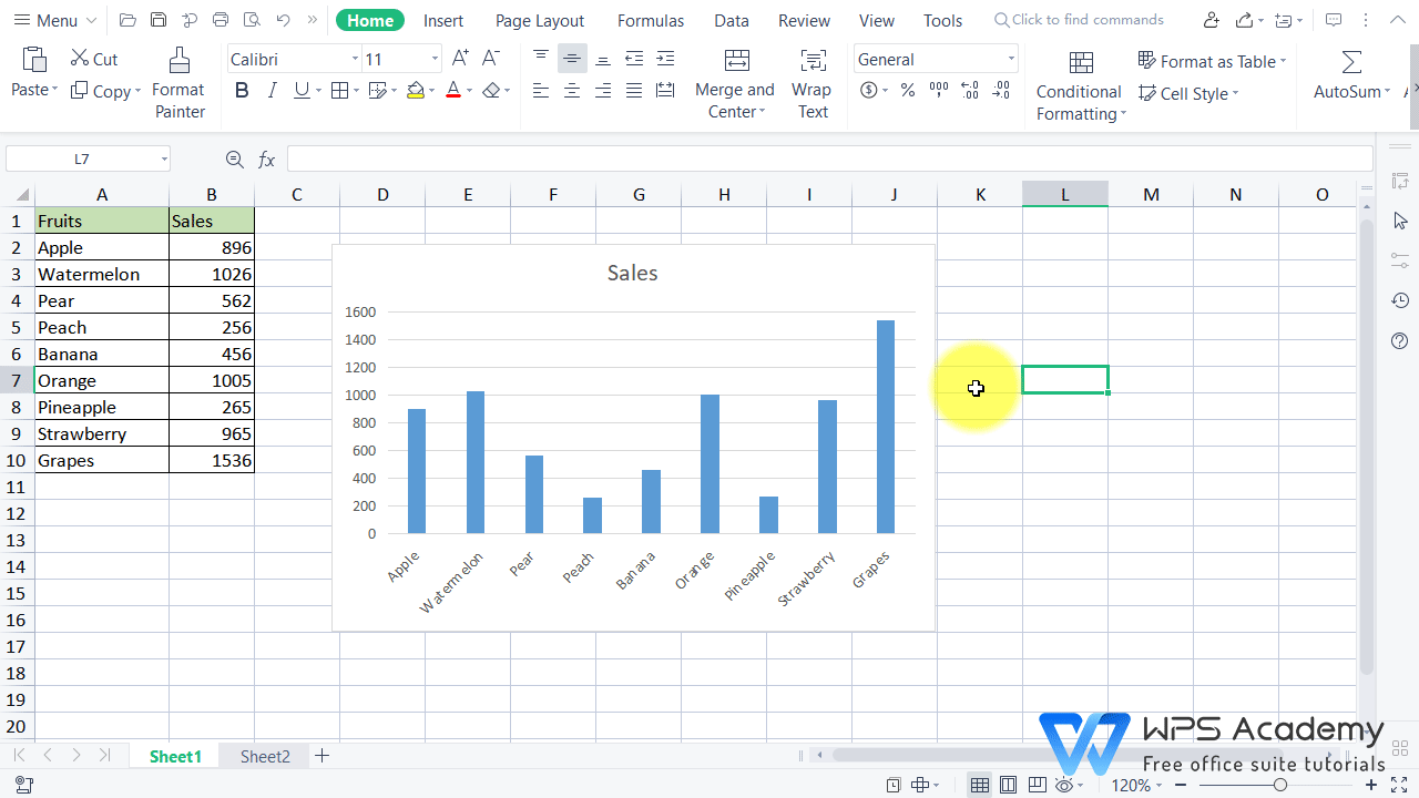 How to make the bars wider in a WPS Office Excel chart? | WPS Office Academy