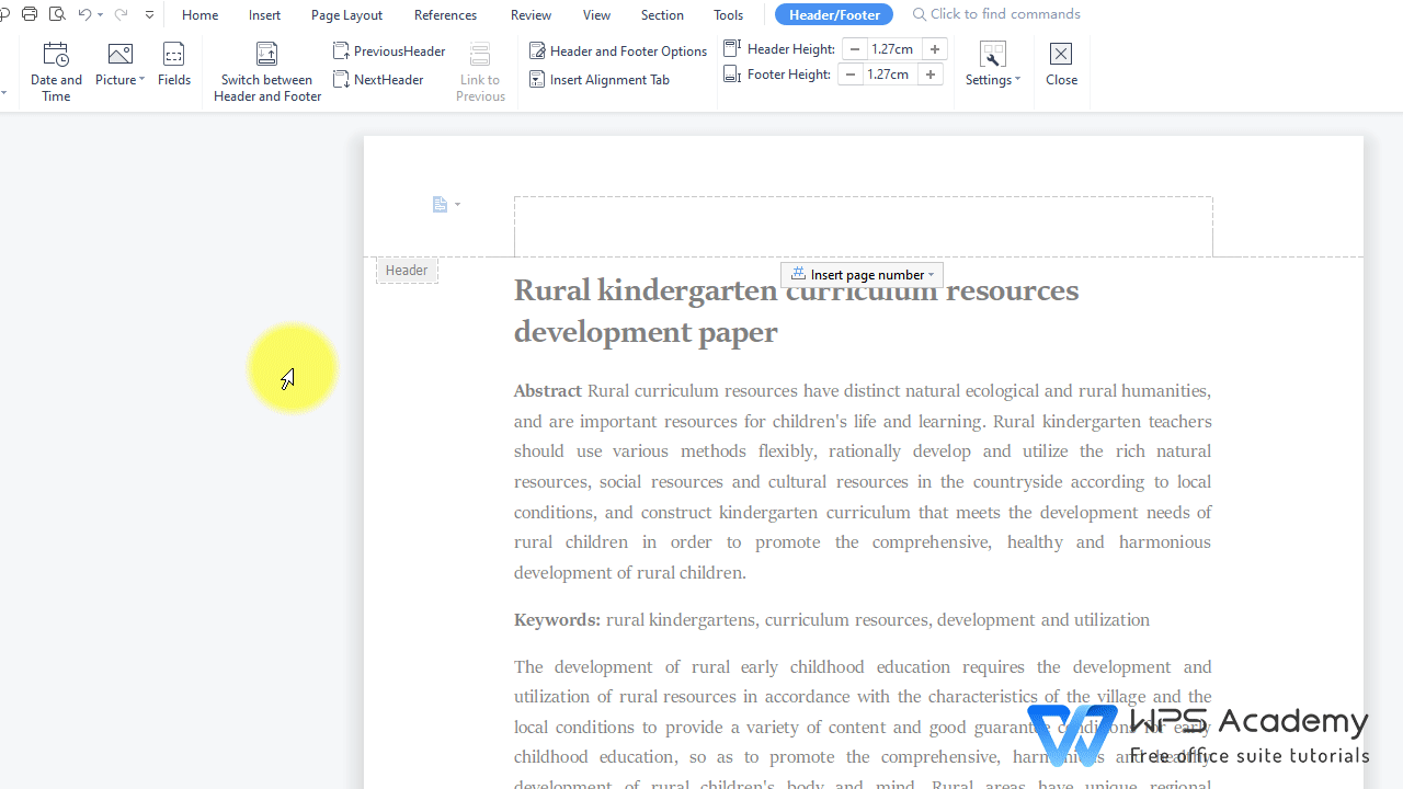 How To Create A Custom Header In Word WPS Office Academy