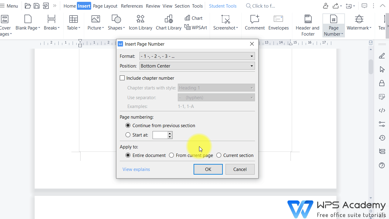 How Can We Insert Page Numbers In WPS Writer WPS Office Academy