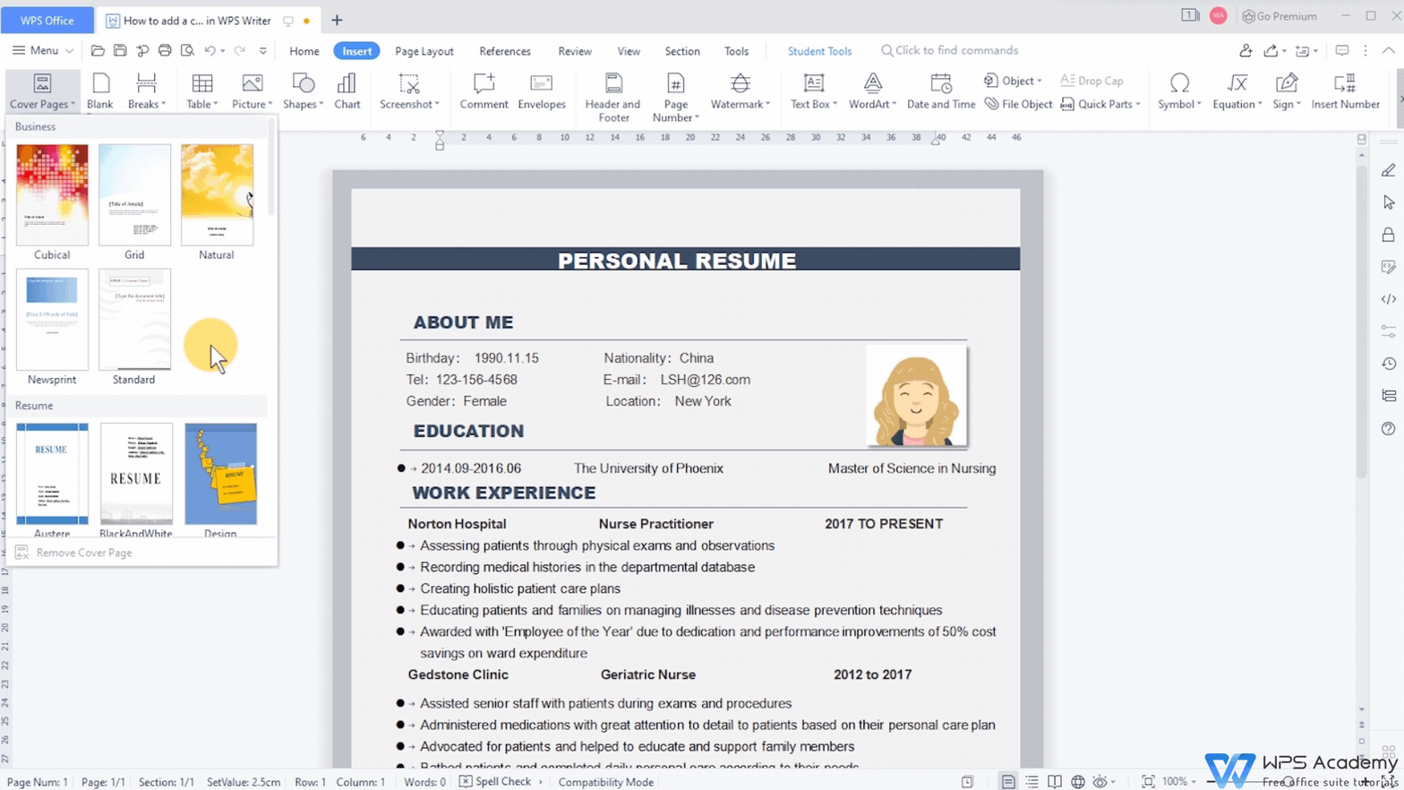 How To Add A Cover Page In WPS Writer WPS Office Academy
