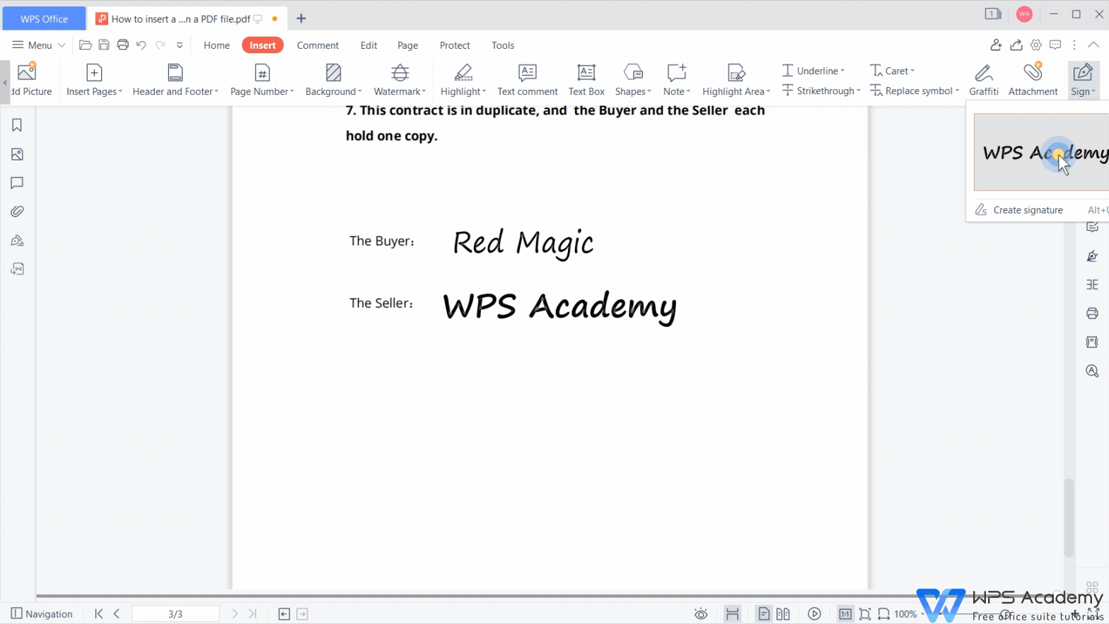 How To Insert A Signature In A PDF File WPS Office Academy