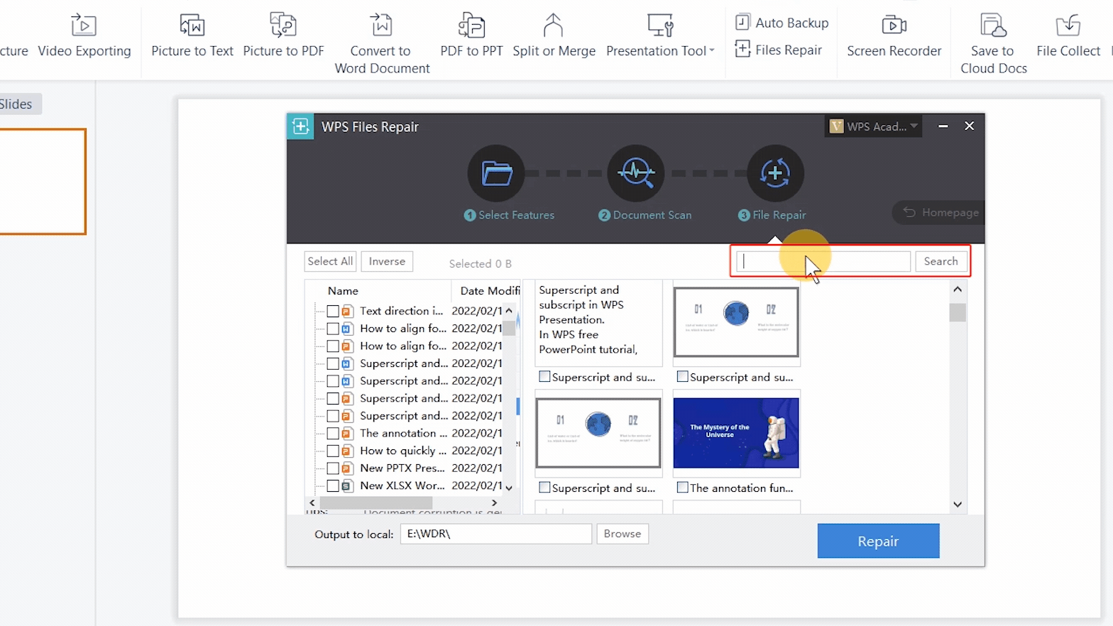 How to repair files in WPS Presentation | WPS Office Academy