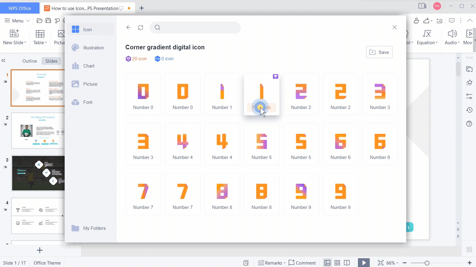 How to use Icon Library in WPS Presentation | WPS Academy Free Office ...
