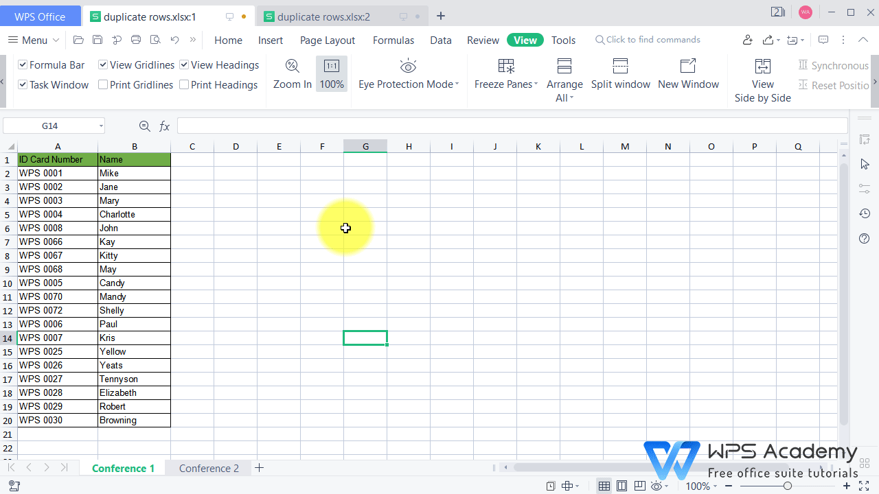 compare-two-sheets-for-duplicate-rows-in-wps-office-excel-wps-office-academy
