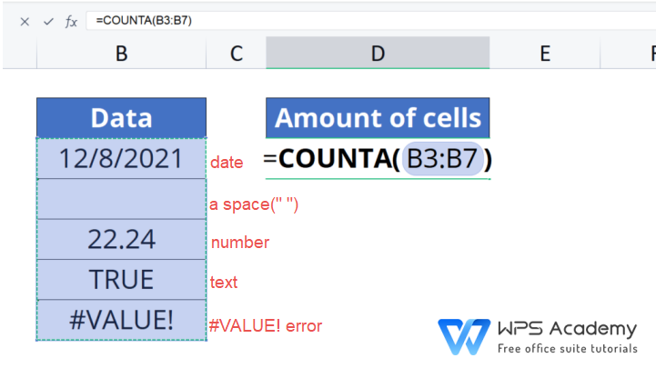 The COUNTA Function In Excel WPS Office Academy