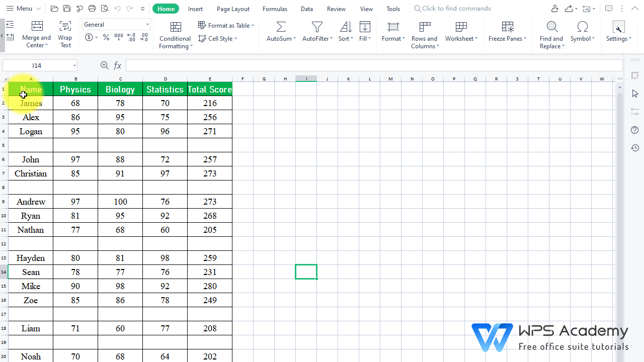 How to clean data (delete empty rows) in WPS Office Excel | WPS Office Academy
