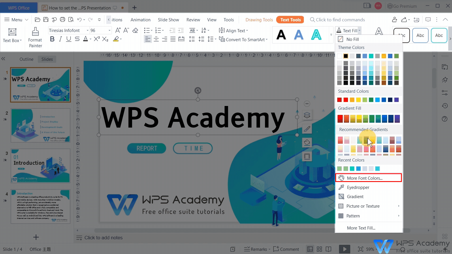 How to set the text fill in WPS Presentation | WPS Office Academy
