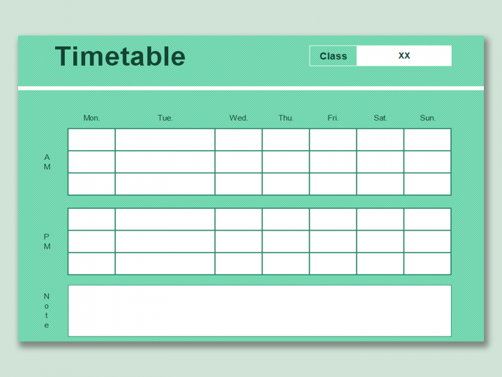 Timetable Template
