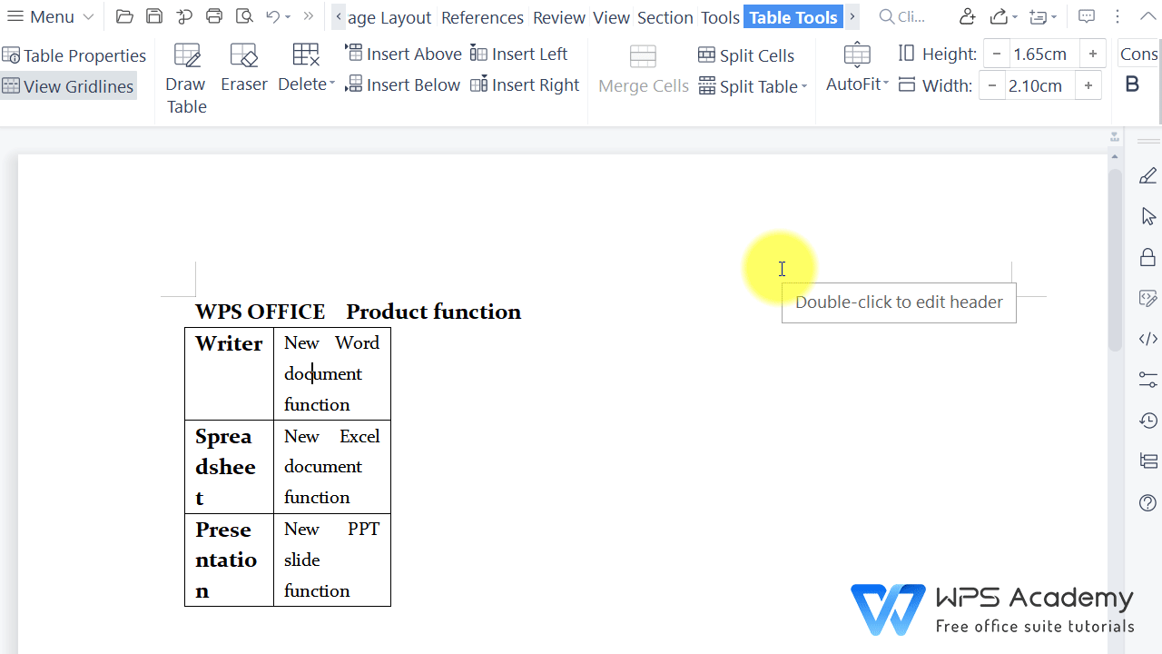 How To Automatically Adjust Table Columns In WPS Writer WPS Office Academy