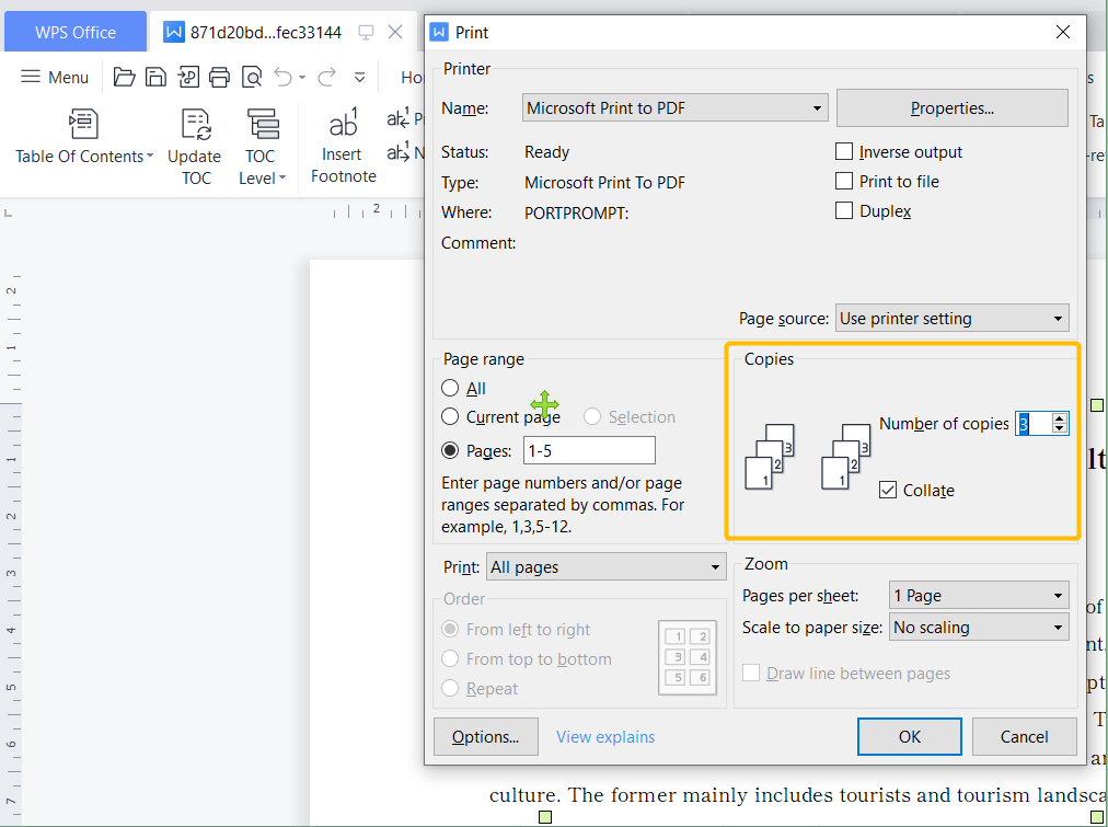 Instructions of printing interface in WPS Writer | WPS Office Academy