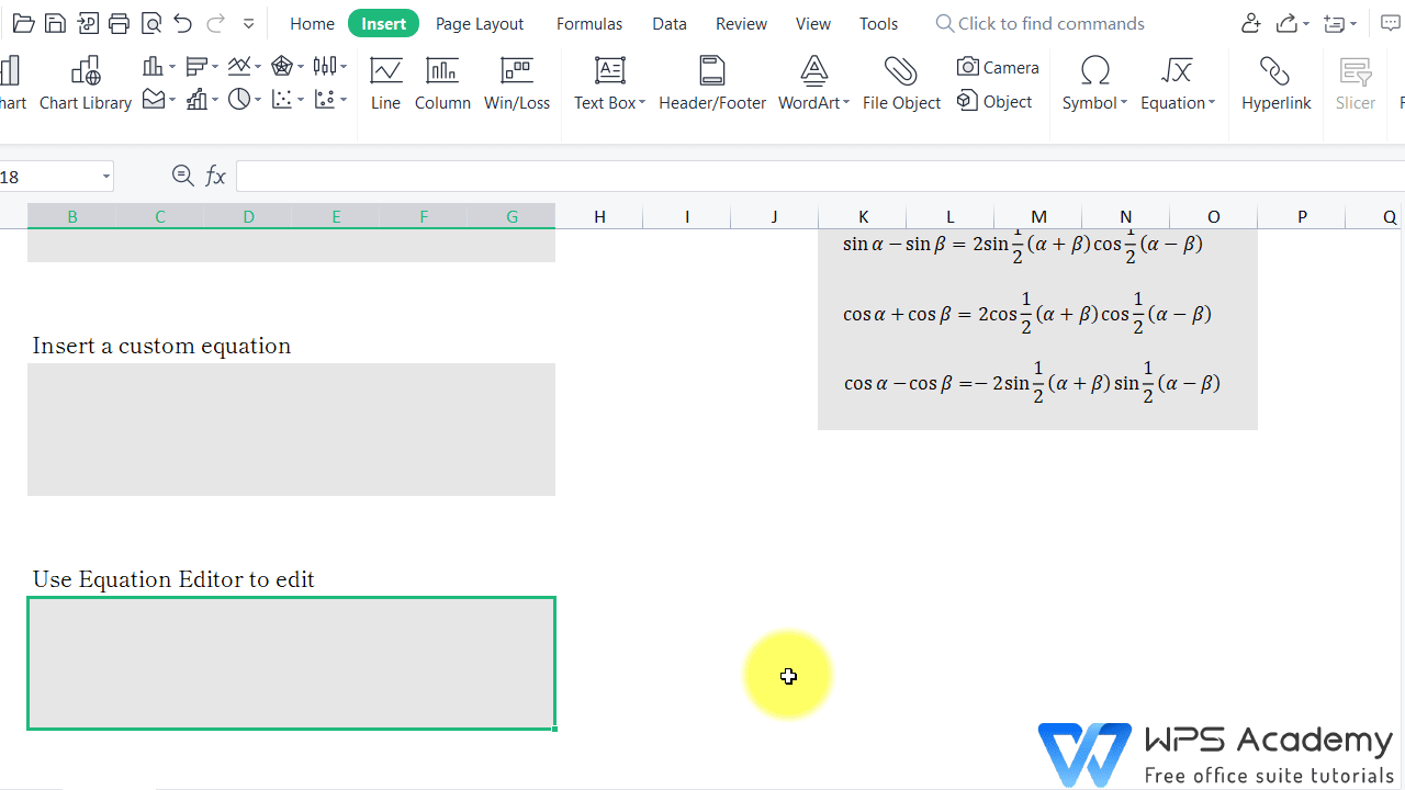 How To Insert Equations In WPS Spreadsheet WPS Office Academy