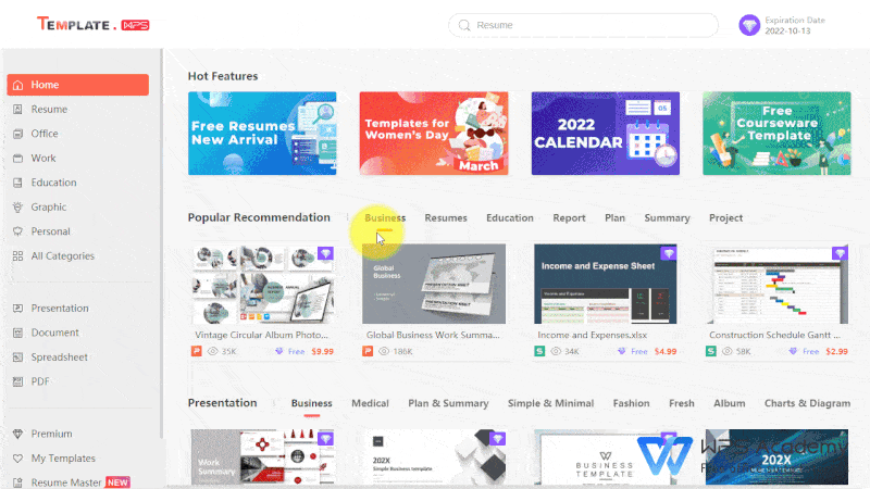 Wps Template Free Download Writer Presentation 7 Free PowerPoint Game