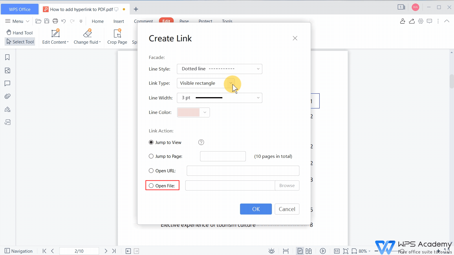 How to add hyperlink to PDF | WPS Office Academy