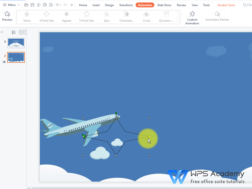 How To Add A Motion Path Animation Effect WPS Office Academy