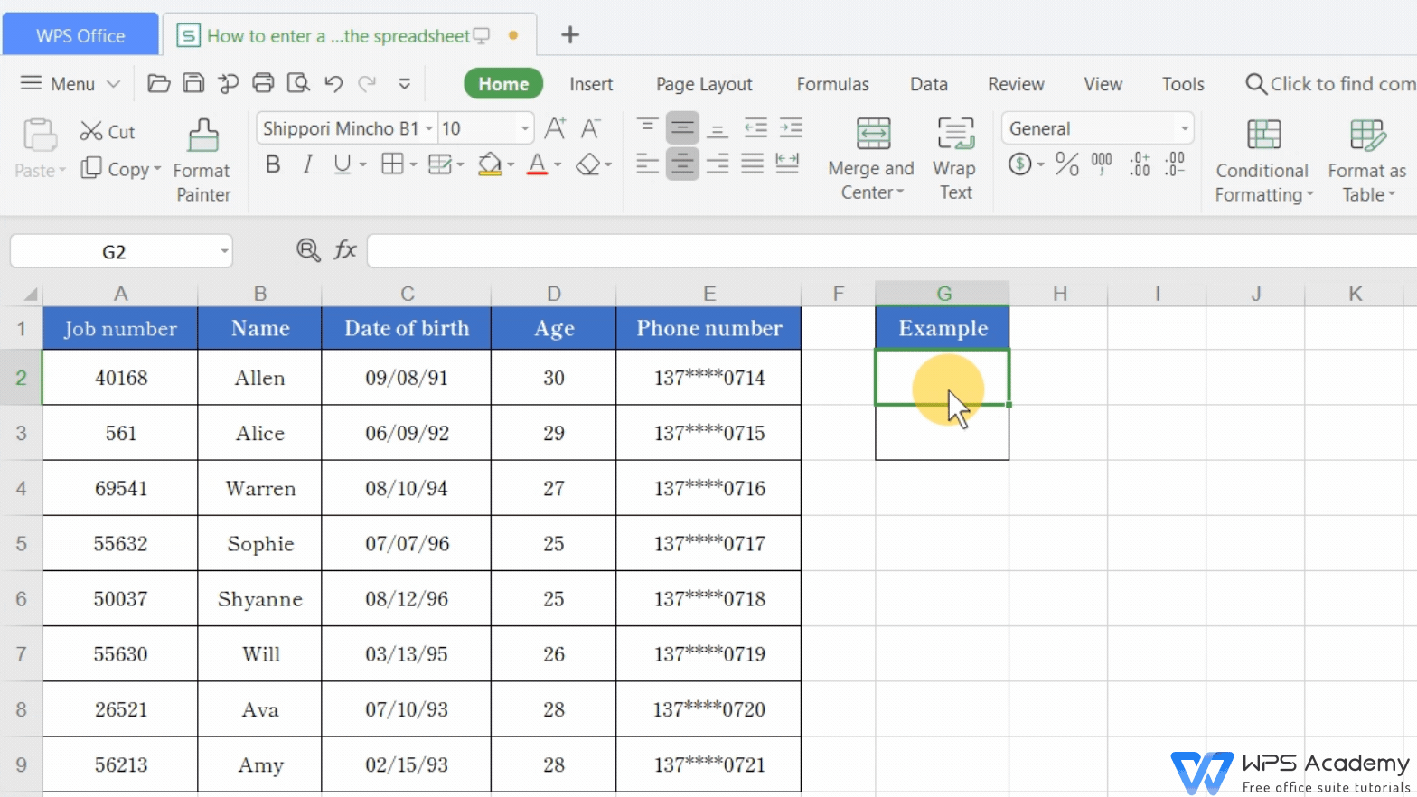 How To Enter A Number Starting With 0 In The Spreadsheet WPS Academy