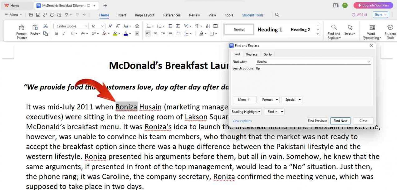 How to Find and Replace in Word for Your Paper? [For Students] | WPS ...