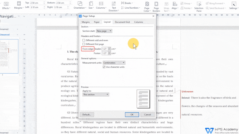 How to set the Layout Format | WPS Office Academy