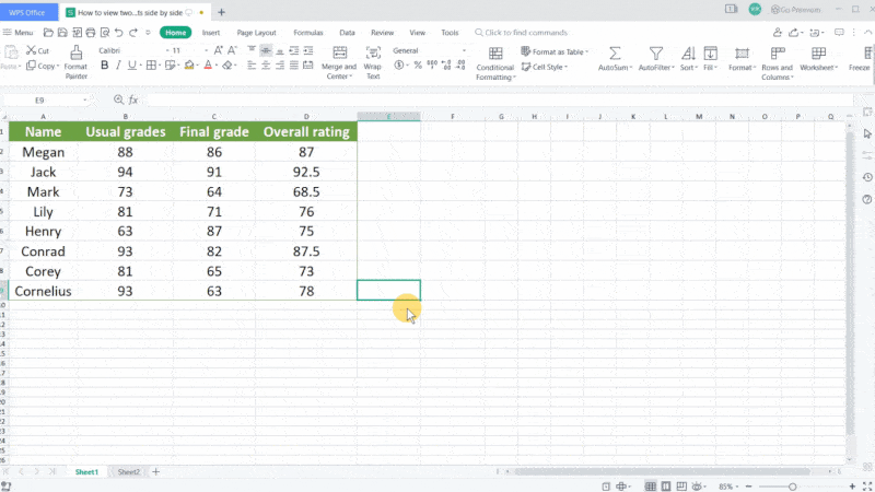 How To View Two Sheets Side By Side WPS Office Academy