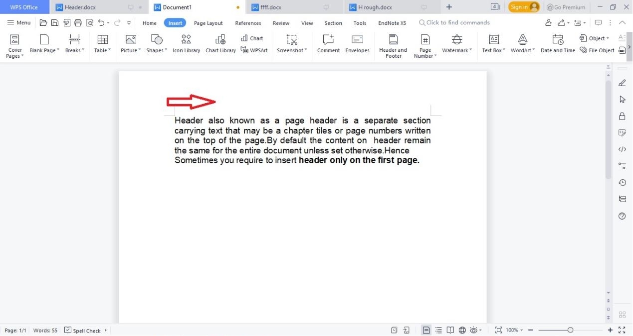 How To Apply Header Only On First Page WPS Office Academy