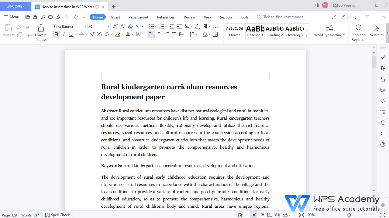 How To Insert Time In WPS Writer WPS Office Academy