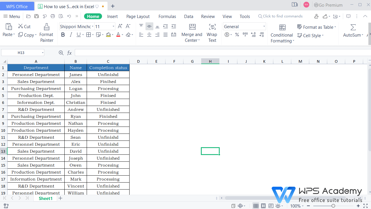 How To Use Spell Check In Excel WPS Office Academy