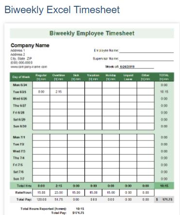 excel timesheet template free download | WPS Office Academy