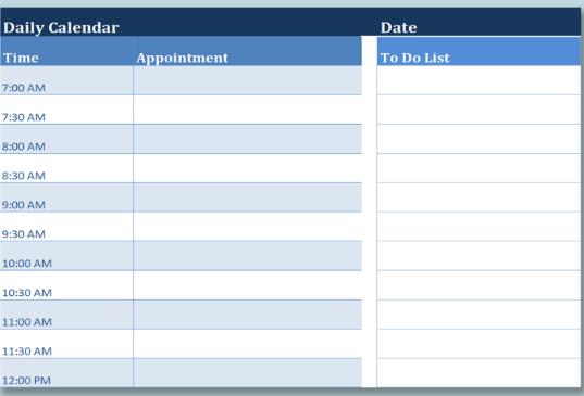 Top 10 Daily Schedule Template Excel Free Download 2022 WPS Office Academy