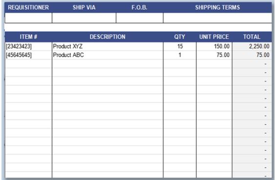 purchase order excel template free download | WPS Office Academy