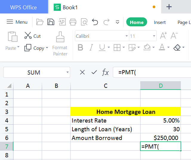 How To Calculate Monthly Payments In Excel Using Formulas WPS Office