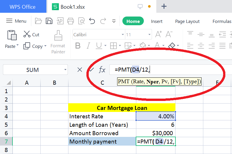 How To Calculate Monthly Payments In Excel Using Formulas WPS Office