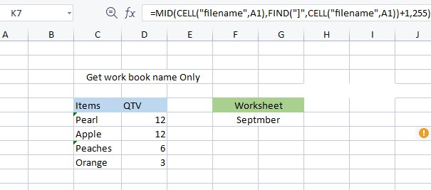 How to make Excel Formula Sheet Name in Excel | WPS Office Academy