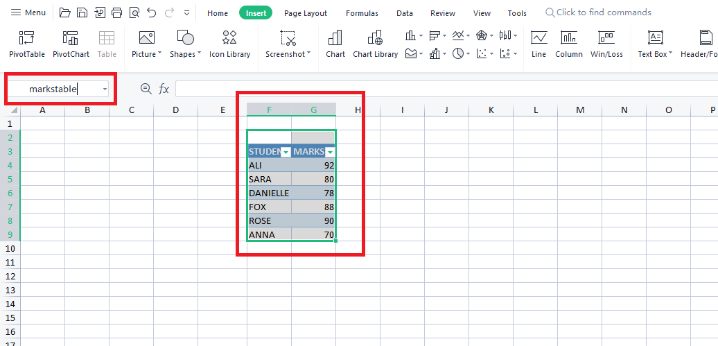 Name Box How To Add Table Name In Excel WPS Office Academy