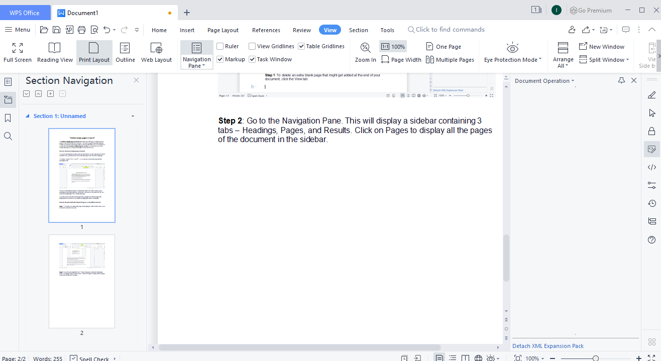 How to delete empty pages in word | WPS Office Academy